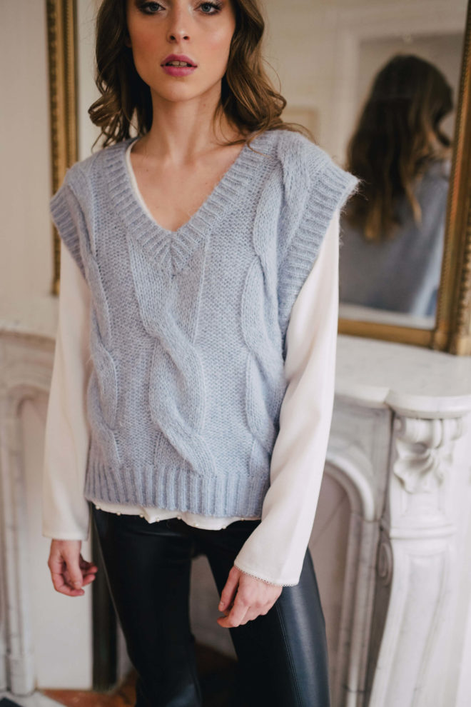 Pull Elio bleu - BlancoMama