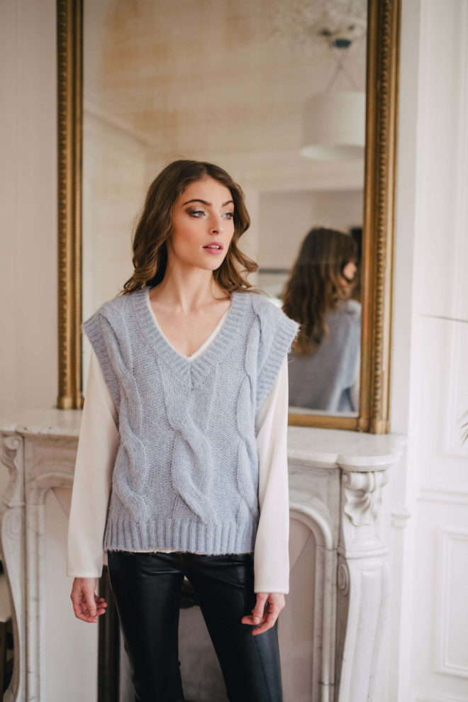 Pull Elio bleu - BlancoMama